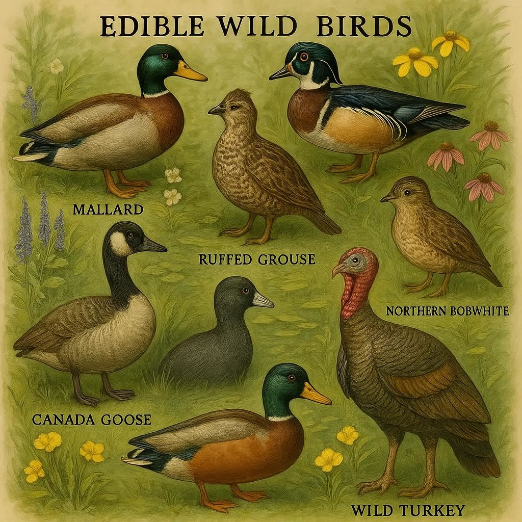 20+ Common Edible Wild Birds